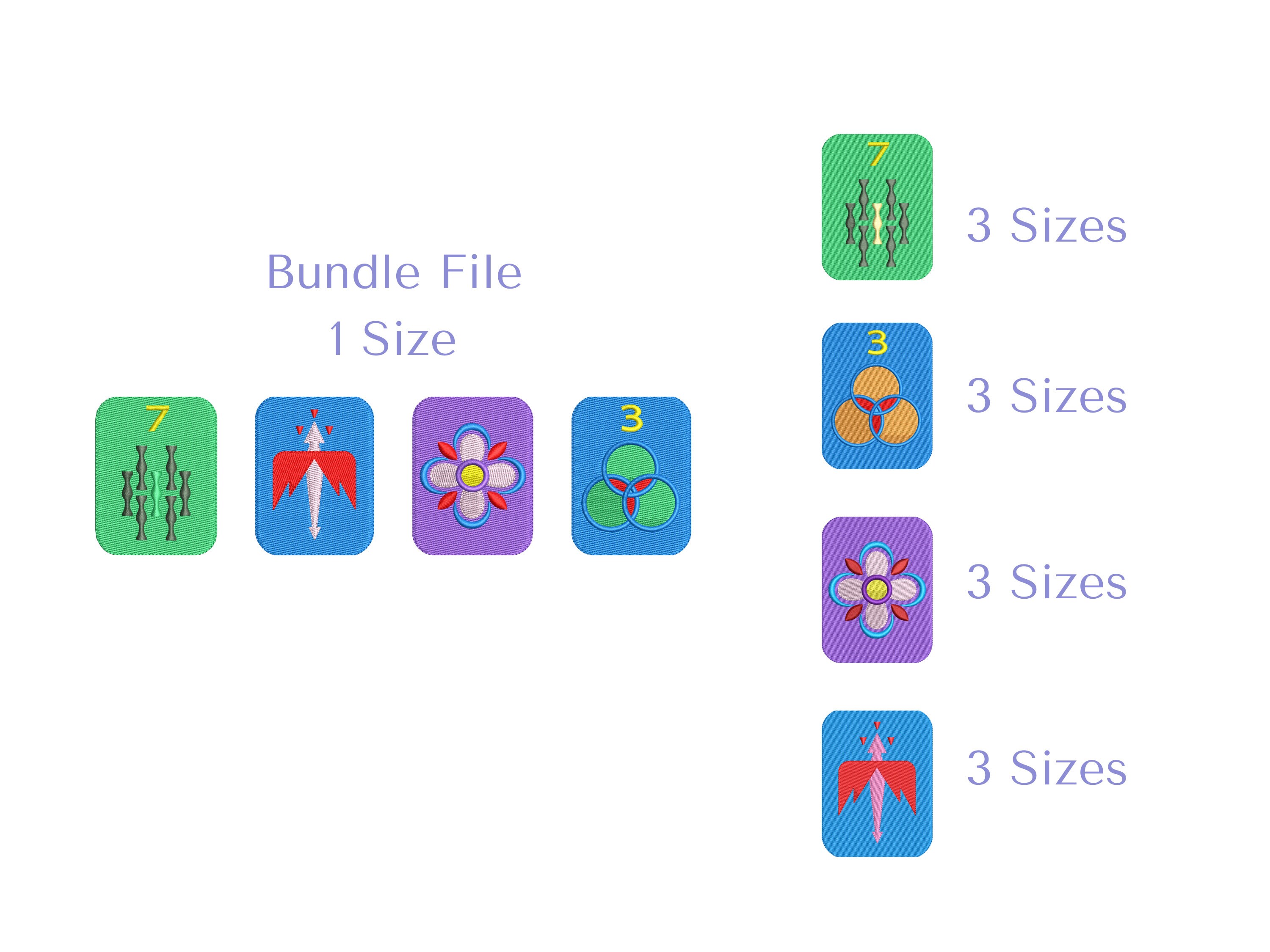 Mahjong BUNDLE Machine Embroidery Embroidery Design 4x4 5x7 6x10 Mah ...