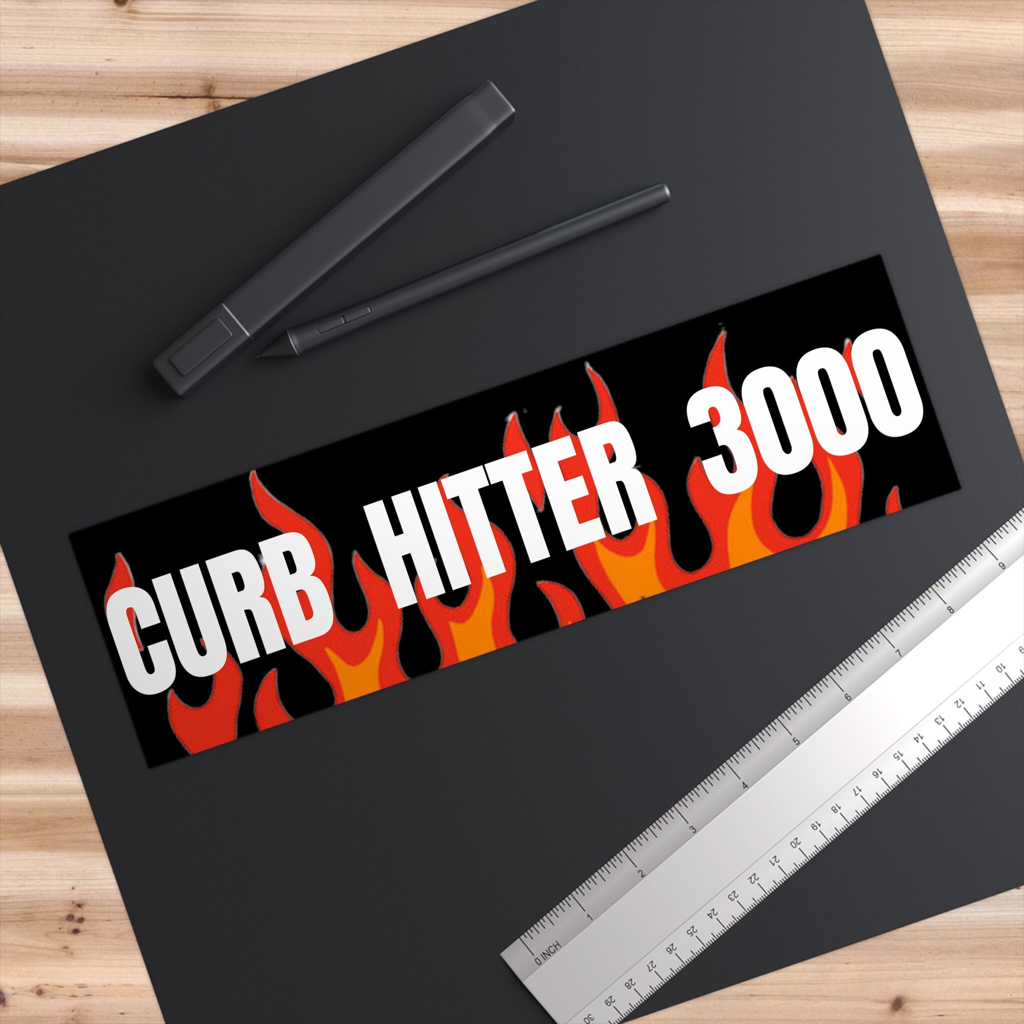 Curb Hitter Bumper Sticker Gen Z, Funny Car Sticker Decals Memes, Weird ...