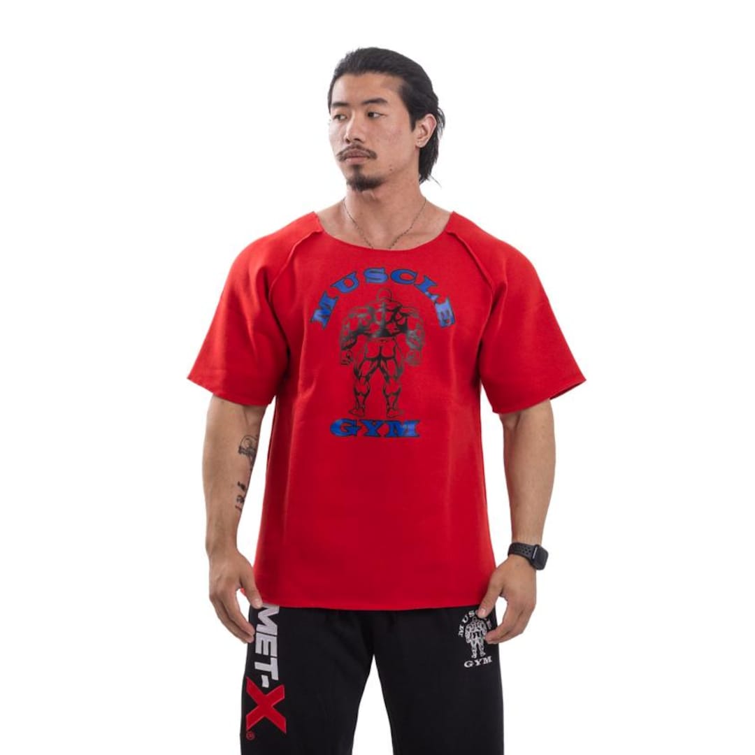 MUSCLE GYM Men’s Rag Top – Oversized Cotton French Terry Gym Shirt ...