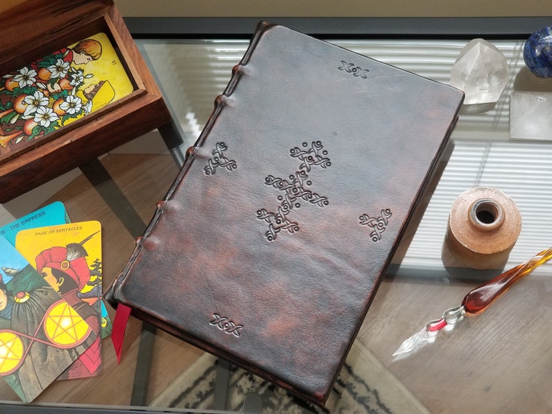 Leather Journal Medieval Grimoire Leather Notebook Spellbook Book of ...