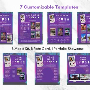Gamer Media Kit & Rate Card Bundle, Twitch Streamer Youtuber Tech Canva ...
