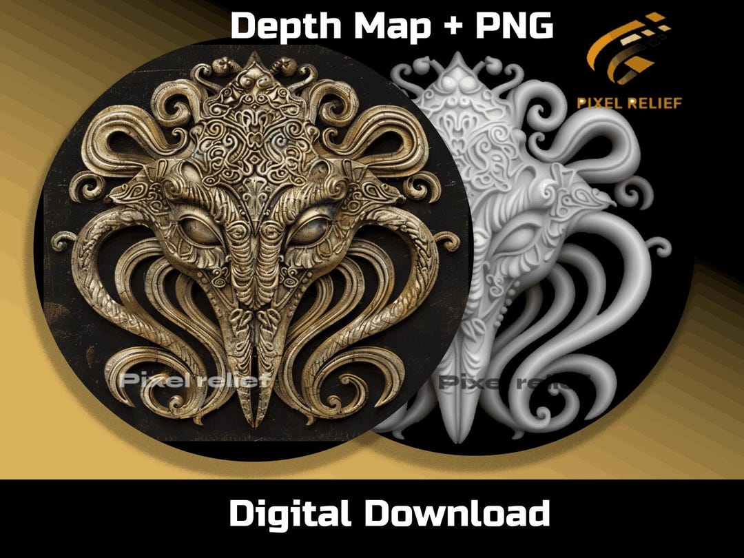 Abstract Mask - Detailed Photo Burn PNG Optimized for Xtool Creative ...