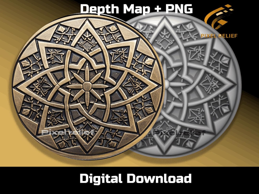 Coin Depth Map: Laser Engraving PNG Files (digital Download) - Etsy