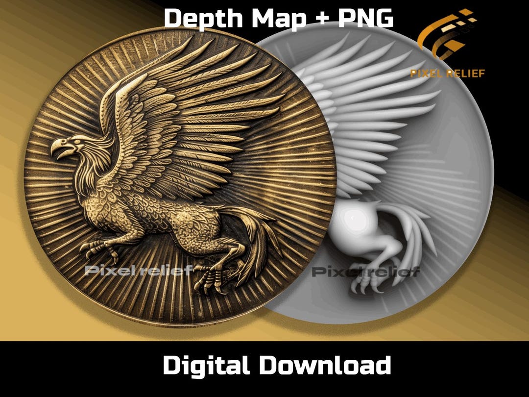 Pegasus Lightburn Laser PNG Depth Map File - Etsy