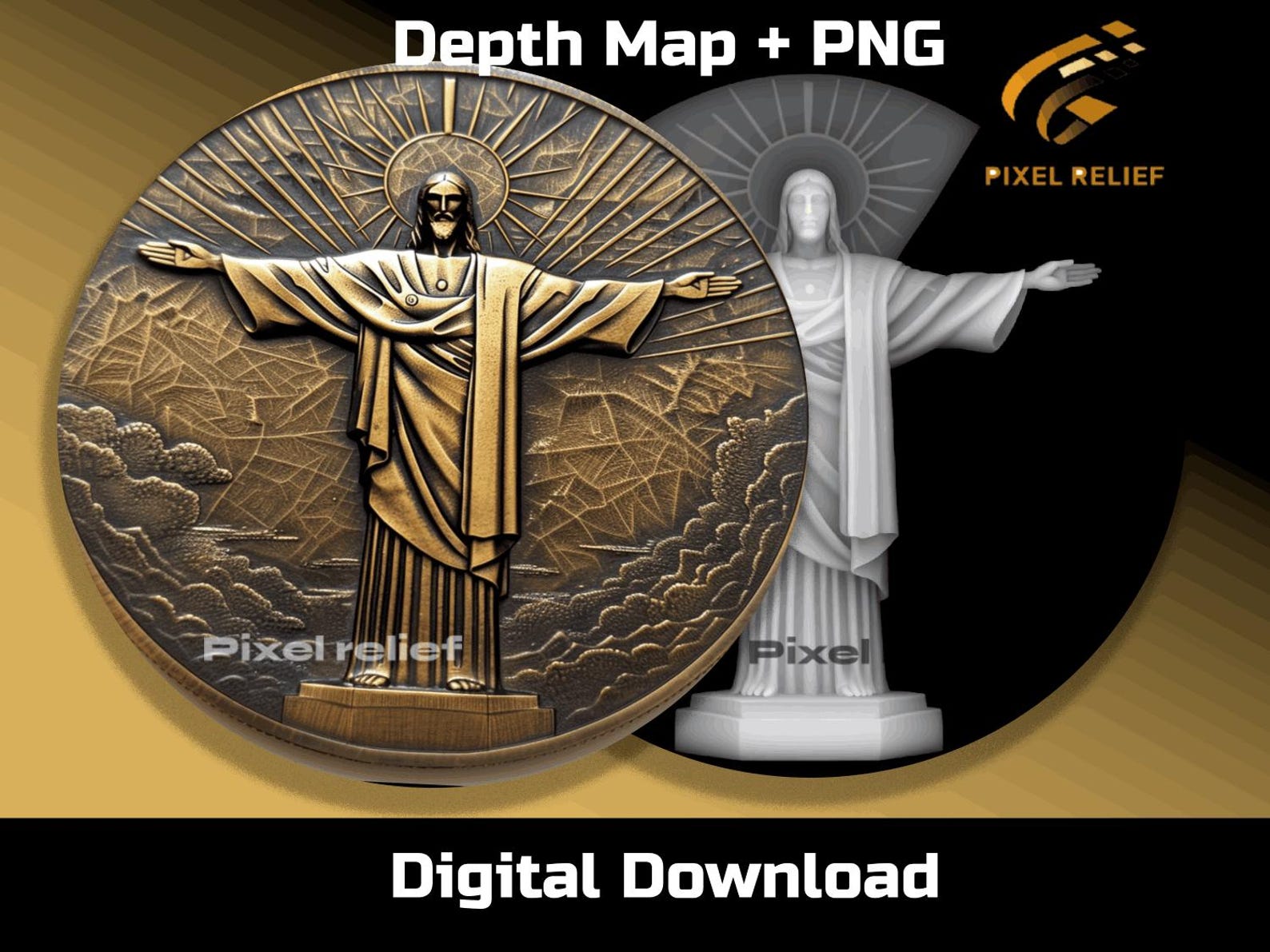 Jesus Christ Depth Map - Laser Engraving 3D File (digital Download) - Etsy