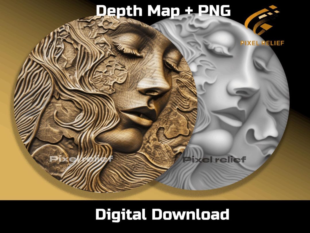 Depth Map Set for Lightburn & EZCAD | Optimized PNG Files for Laser ...