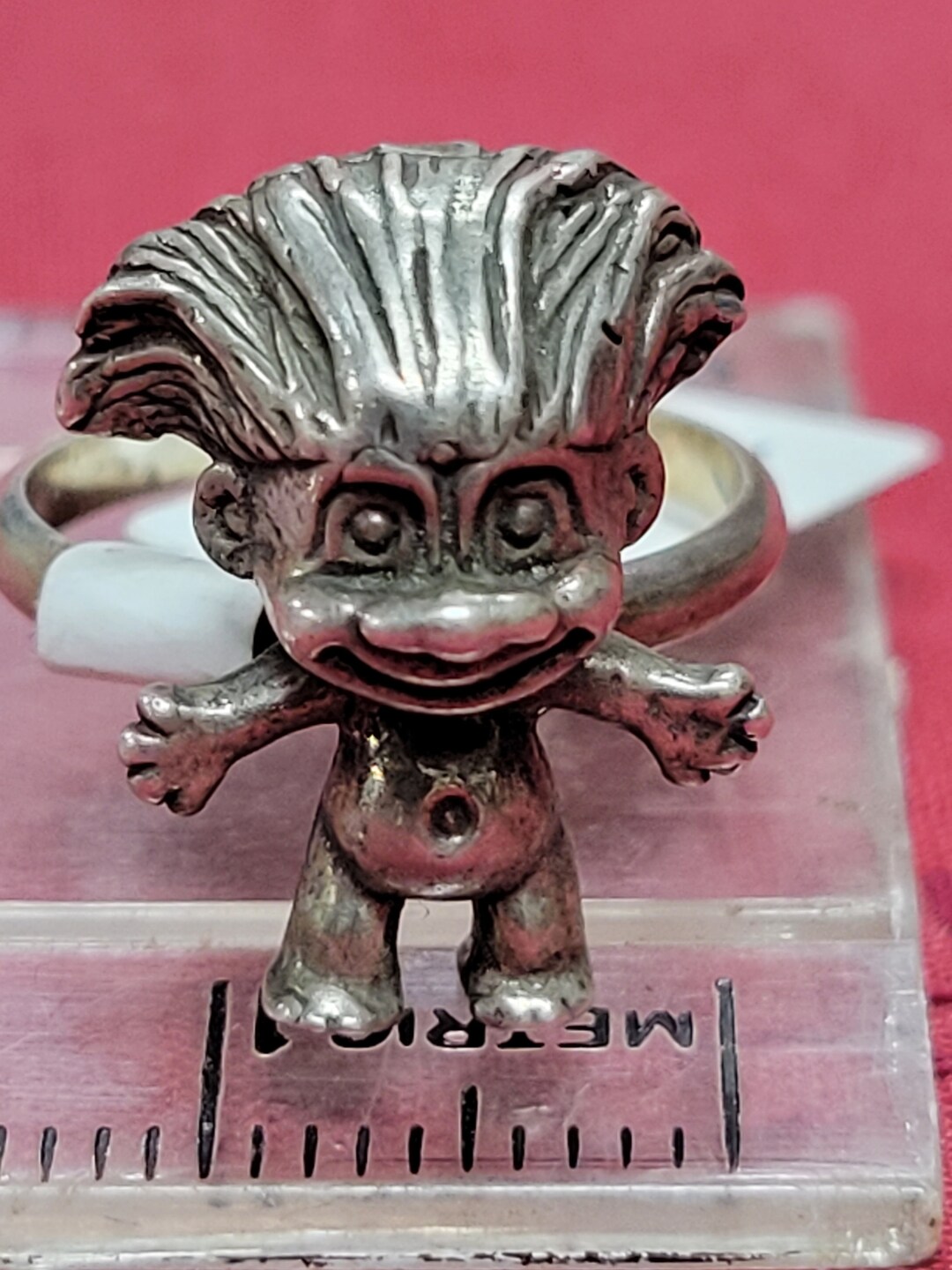 Sterling Silver Handcrafted TROLL KEWPIE DOLL Ring - Etsy Canada