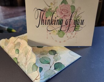 Thinking of You Coloring Printable Note Cards - Etsy