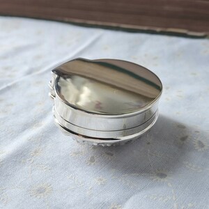 Seashell Pillbox Sterling Silver Large Sea Shell Trinket Box Pill Box ...