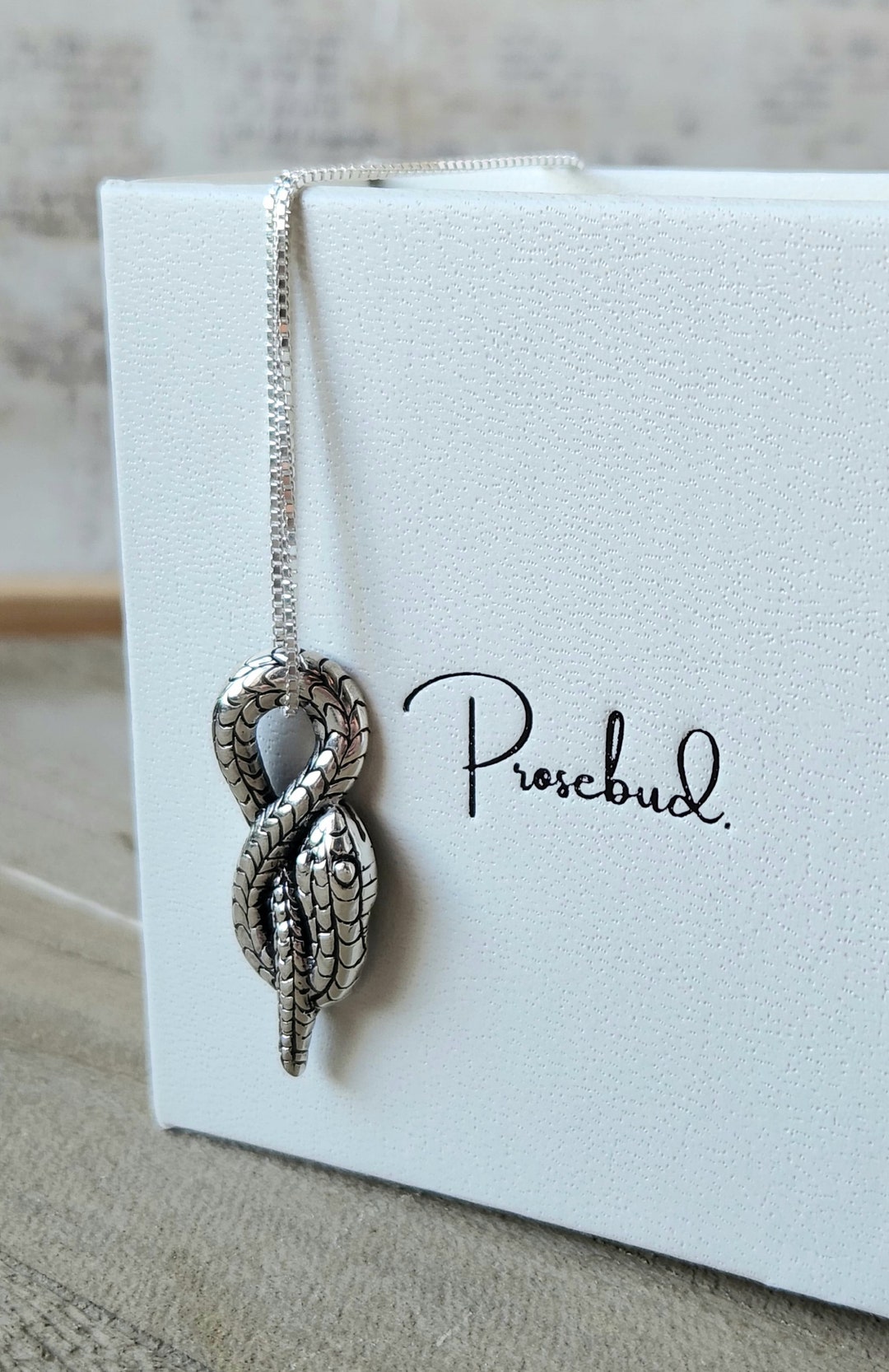 Coiled Snake Sterling Silver Pendant Necklace Gothic Amulet Talisman S ...