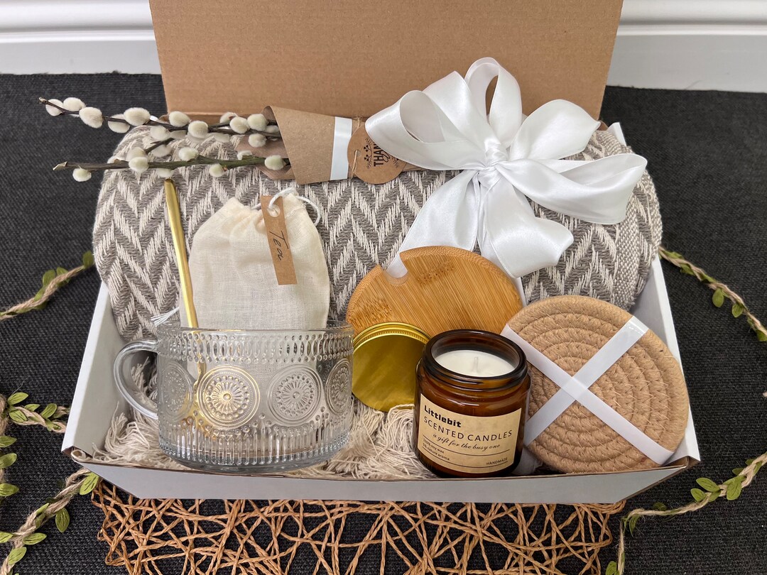 Spring Gift Box With Blanket, Summer Gift Basket, Thank You Gift ...