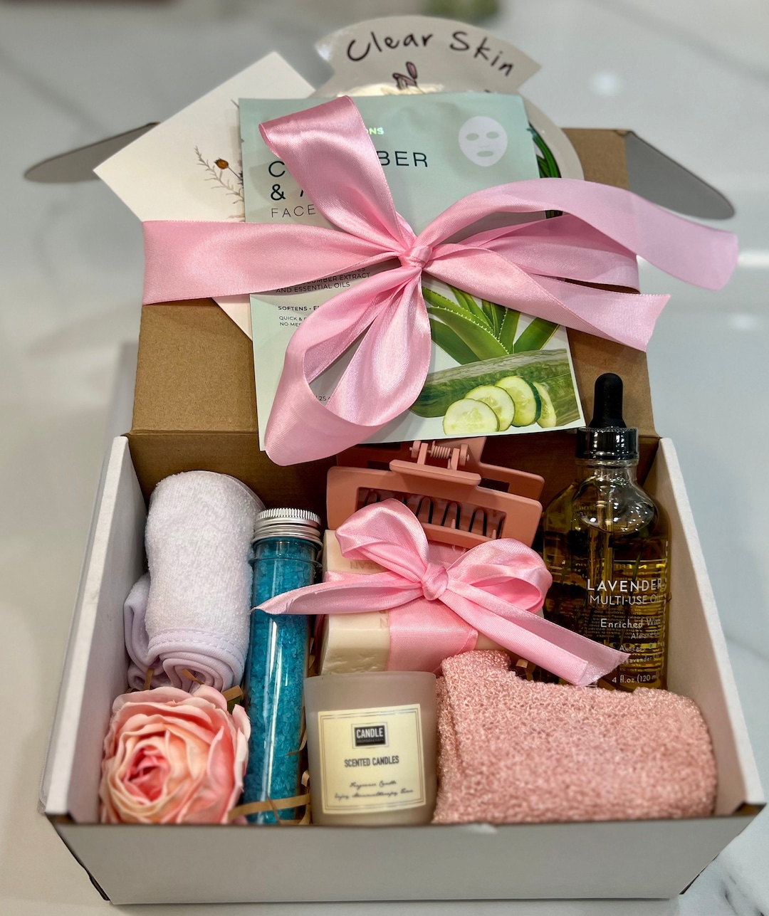 Valentines Day SPA Gift Box, Body Care Gift Basket, Beauty Gift, Self ...