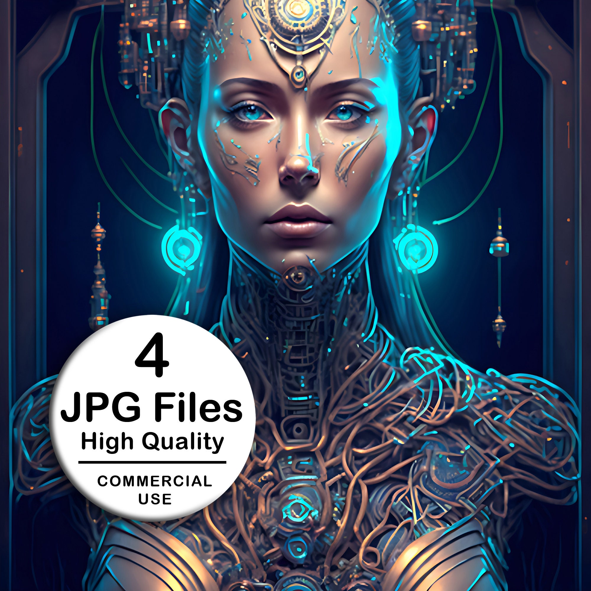 Android Woman Clipart Set 2 High Quality JPG Decoupage - Etsy