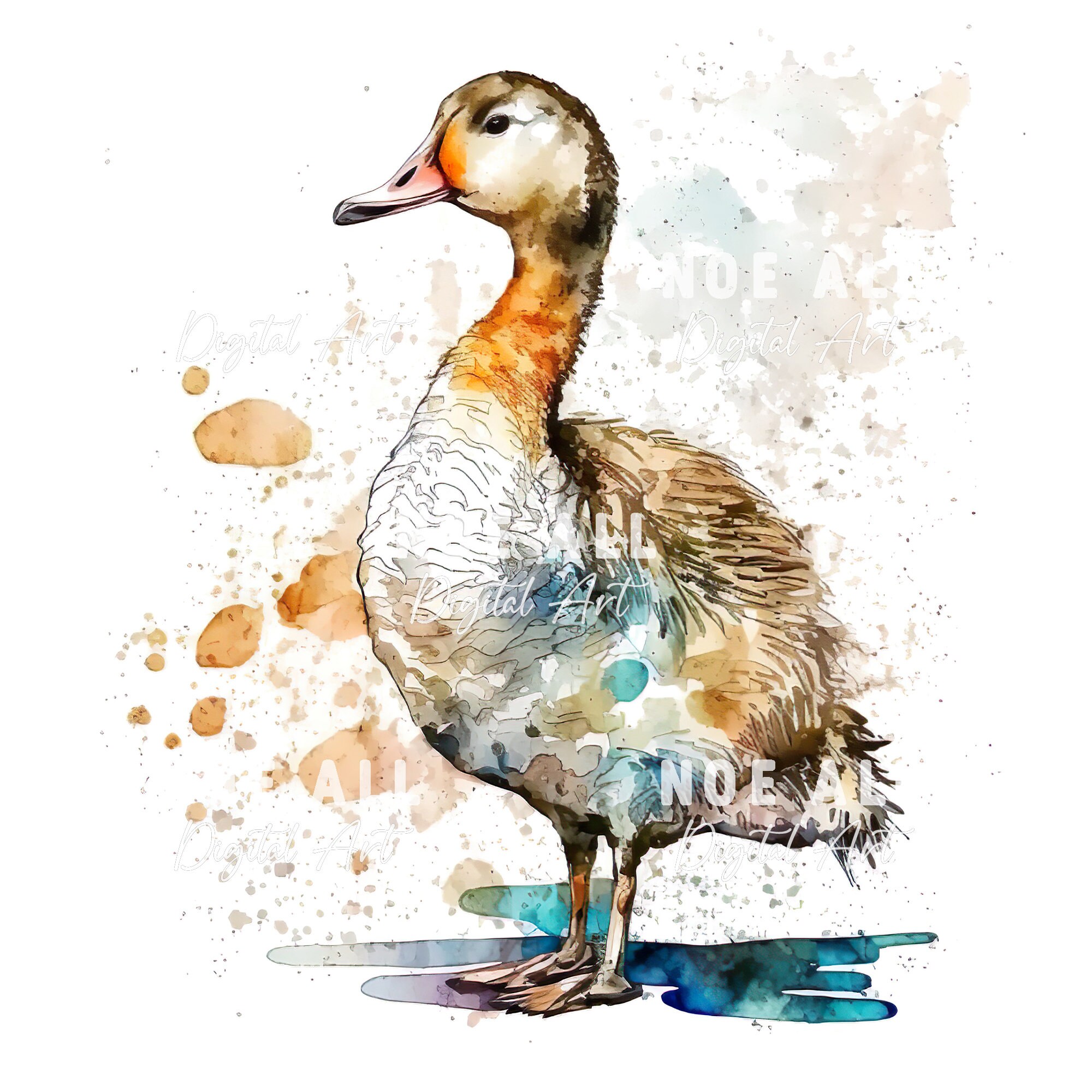 Silly Goose Clipart Set of 12 High Quality JPG Decoupage, Wall Art ...