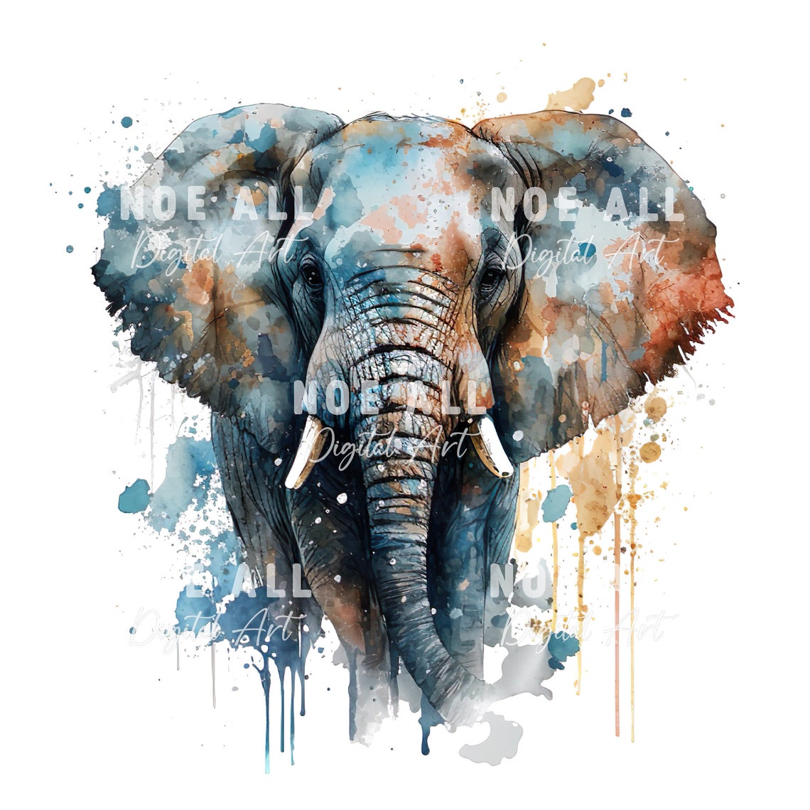 Elephant Clipart Set of 12 High Quality JPG Decoupage - Etsy