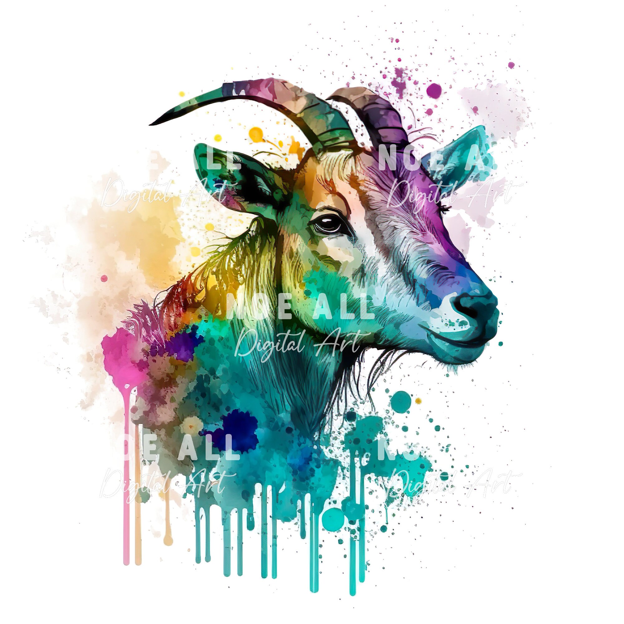 Goat Clipart Set of 12 High Quality JPG Decoupage Wall - Etsy