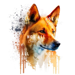 American Dingo Clipart - Set 12 High Quality JPG - Decoupage, Wall Art ...