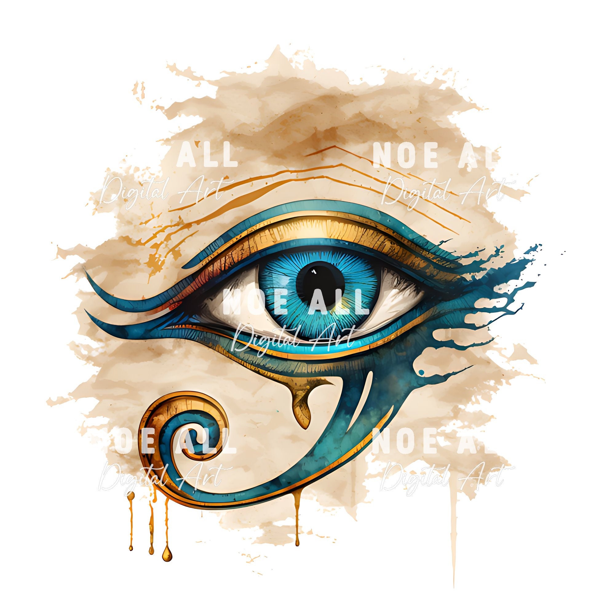 Eye of Horus Clipart - Set of 12 High Quality JPG - Decoupage, Wall Art ...