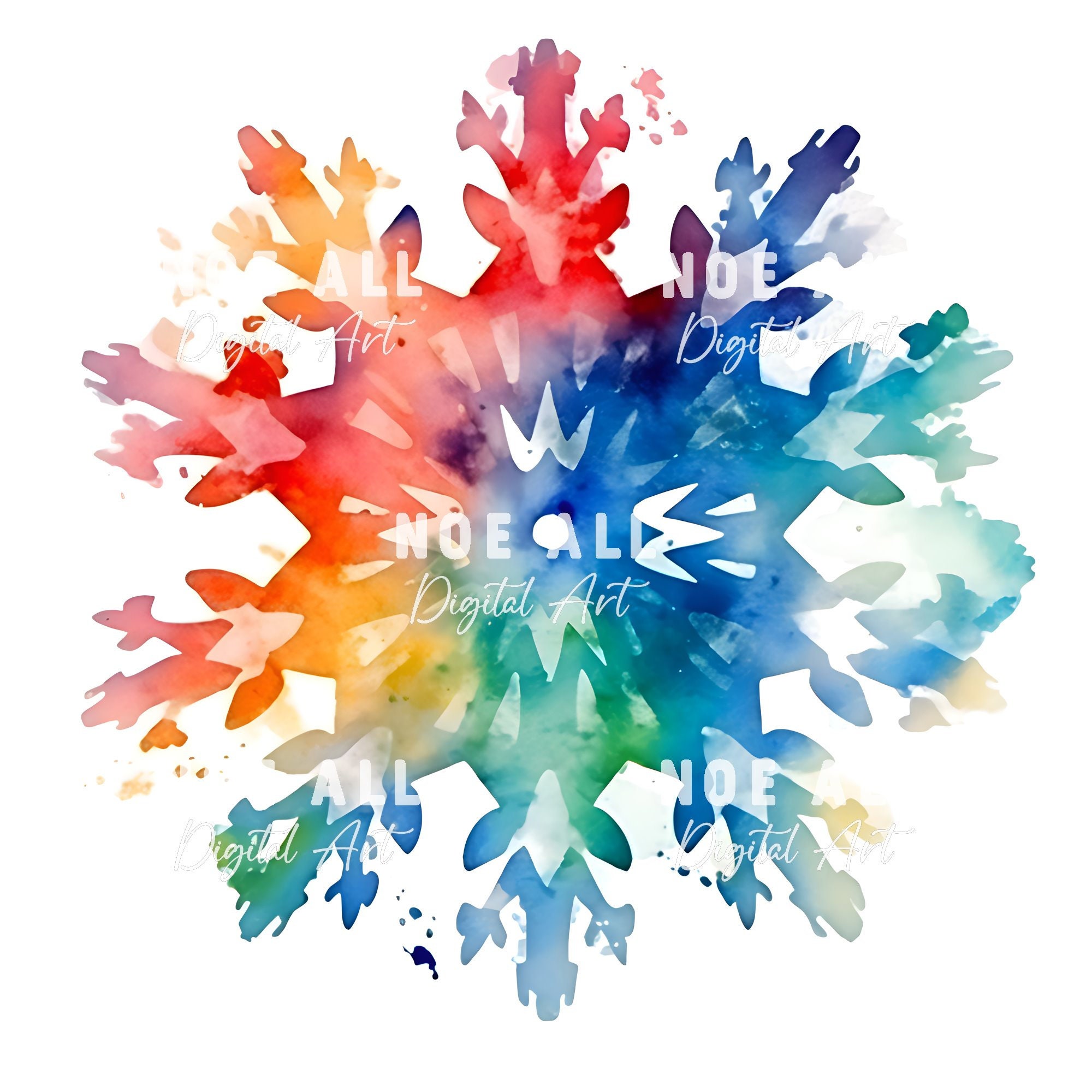 Snowflake Clipart Set 12 High Quality JPG Decoupage Wall - Etsy