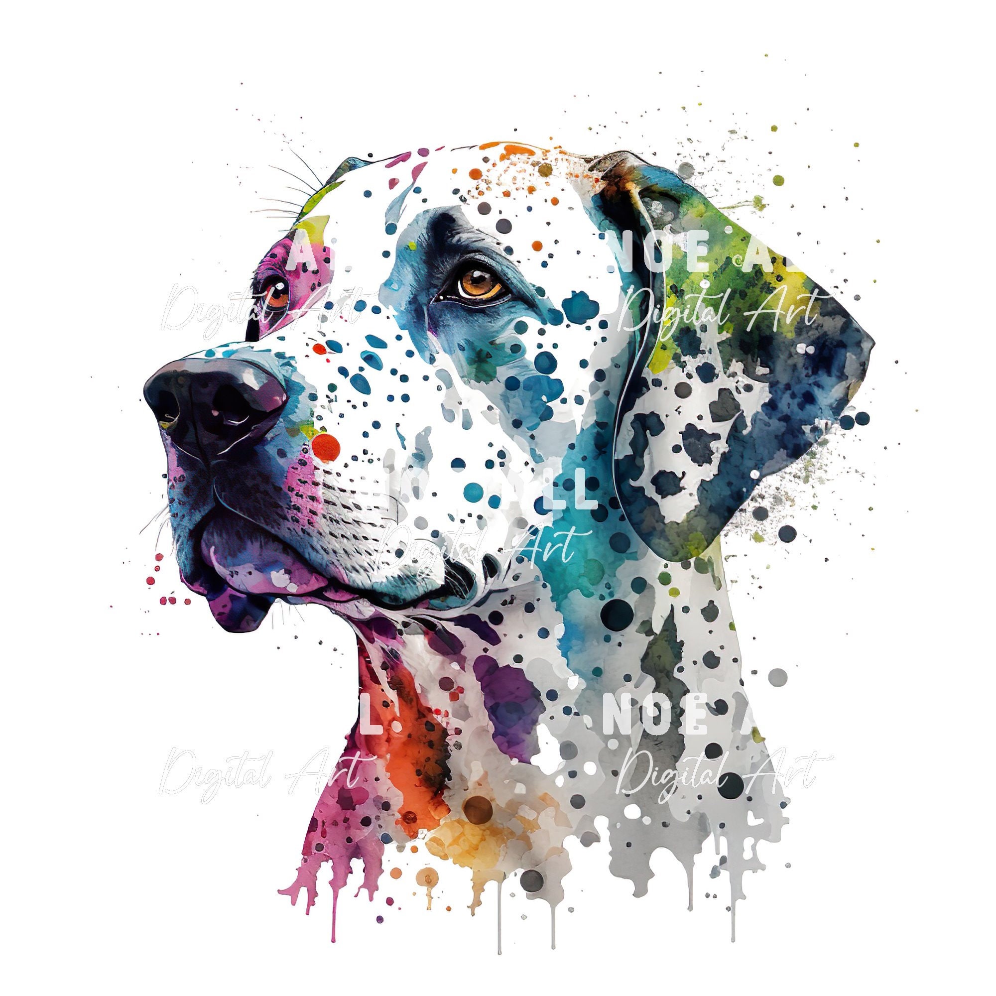 Dalmatian Clipart - Set 12 High Quality JPG - Decoupage, Wall Art ...
