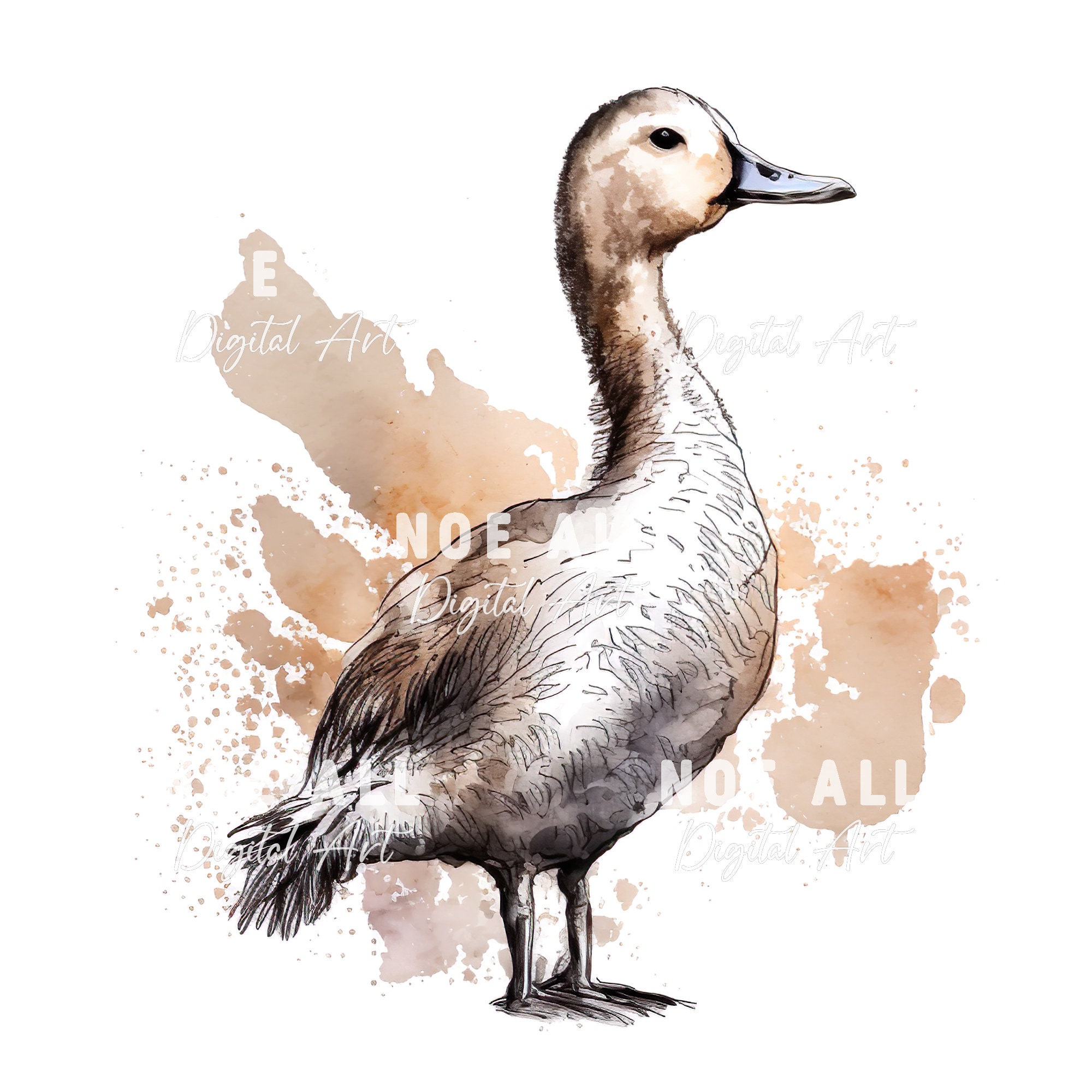 Silly Goose Clipart Set of 12 High Quality JPG Decoupage, Wall Art ...
