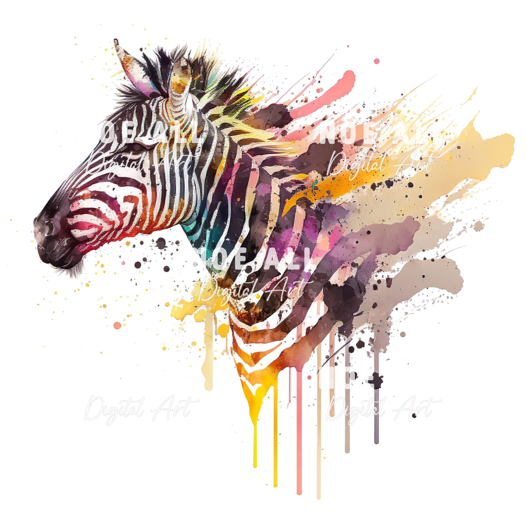 Zebra Clipart Set of 12 High Quality JPG Decoupage, Wall Art, Scrapbook ...