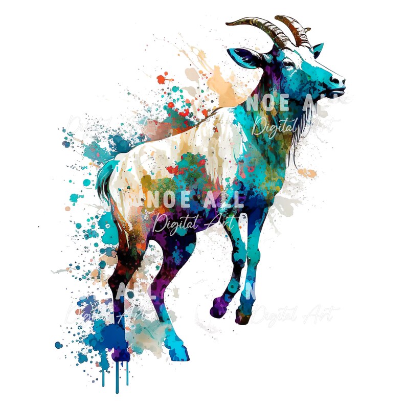 Goat Clipart Set of 12 High Quality JPG Decoupage, Wall Art, Scrapbook ...