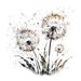 Dandelions Clipart - Set of 12 High Quality JPG - Decoupage, Wall Art ...