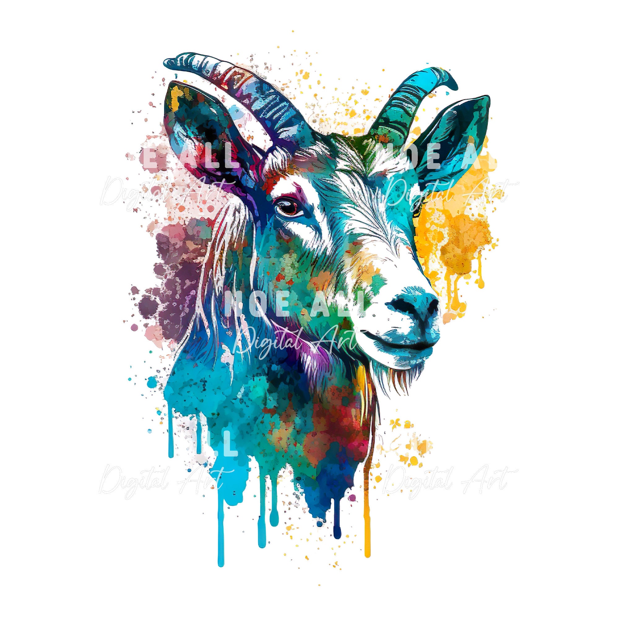 Goat Clipart Set of 12 High Quality JPG Decoupage Wall - Etsy
