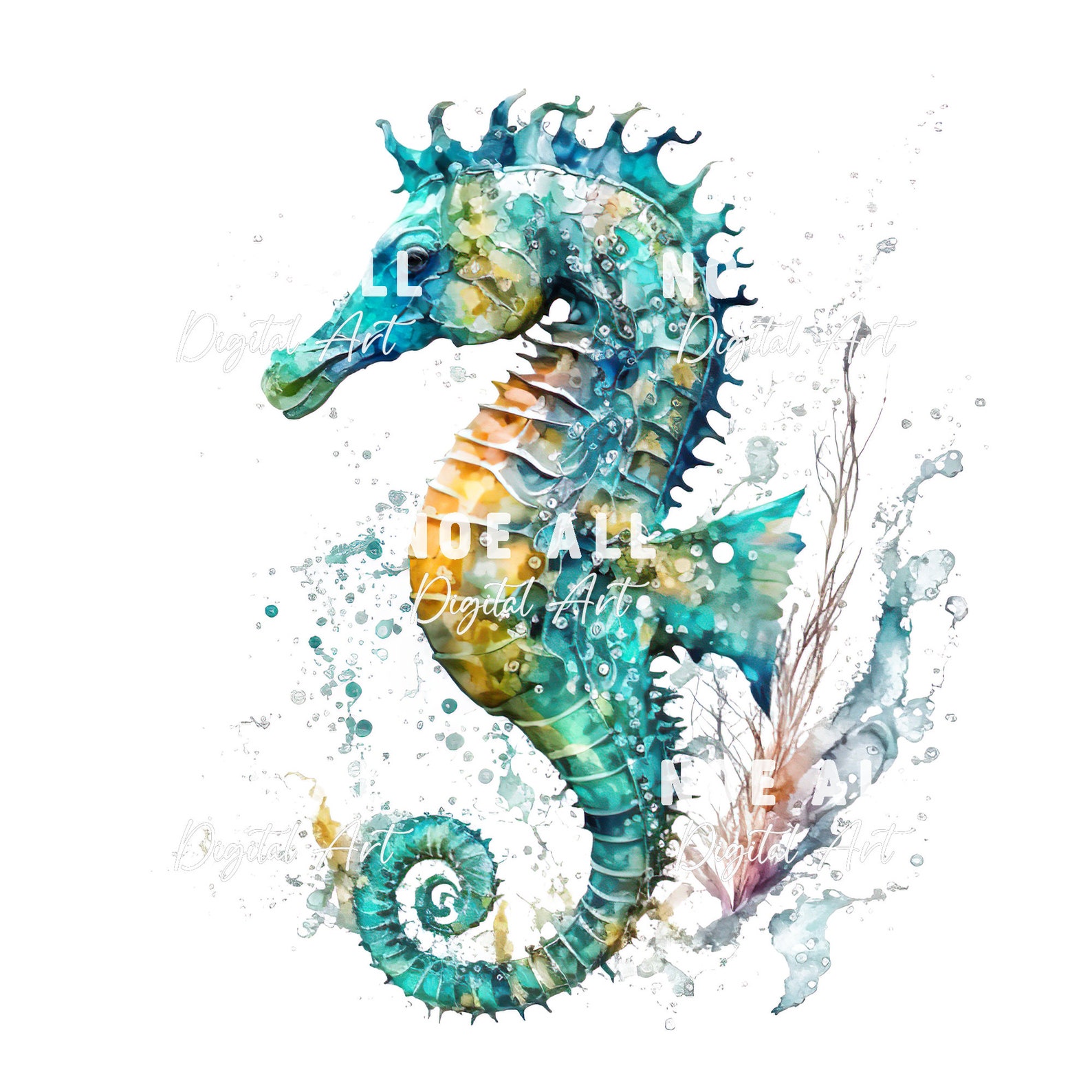 Seahorse Clipart Set of 12 High Quality JPG Decoupage - Etsy