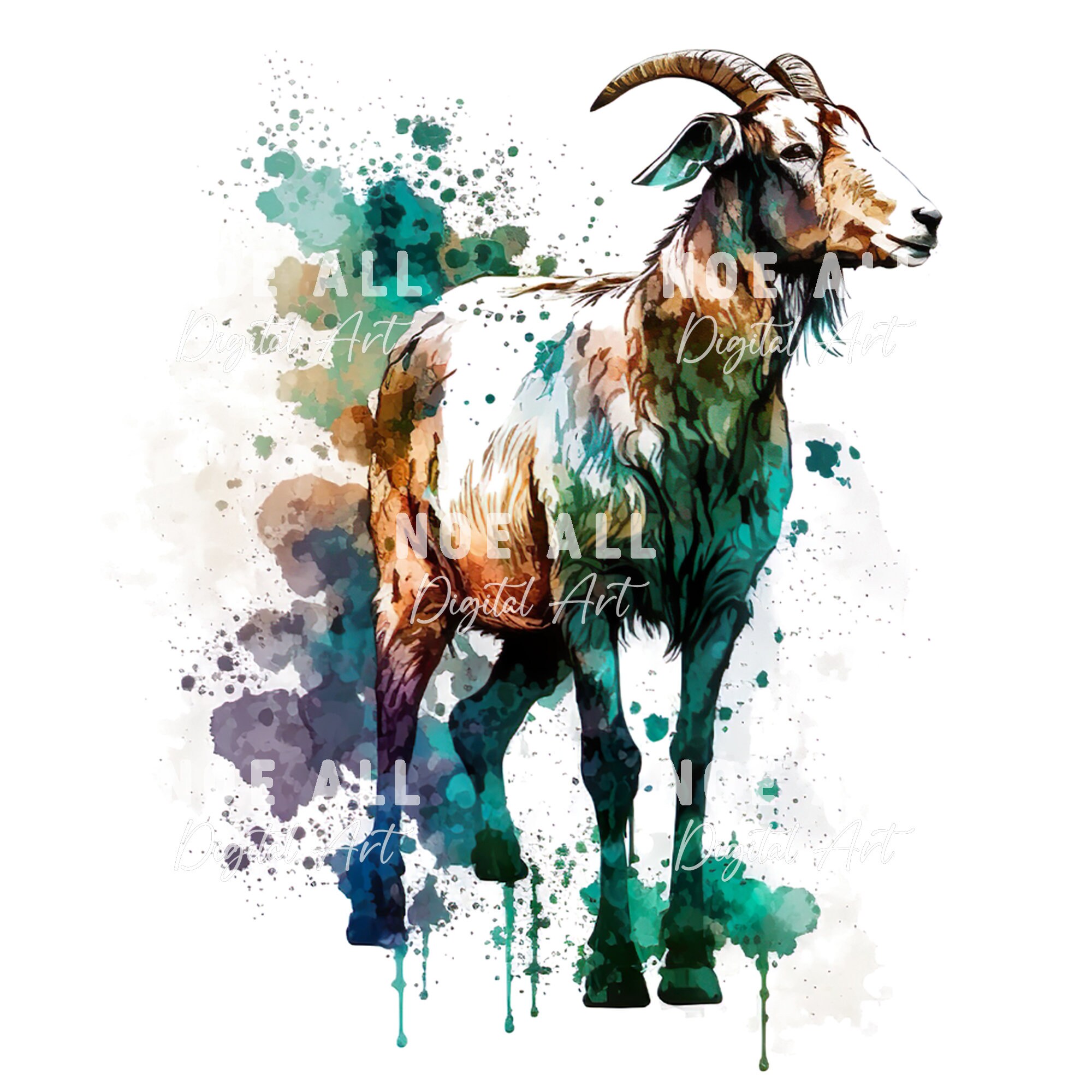 Goat Clipart Set of 12 High Quality JPG Decoupage Wall - Etsy