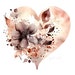 Rococo Heart Clipart - Set 12 High Quality JPG, Decoupage, Wall Art ...