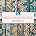 Mediterranean Tiles Seamless Printable Digital Paper Patterns - Etsy