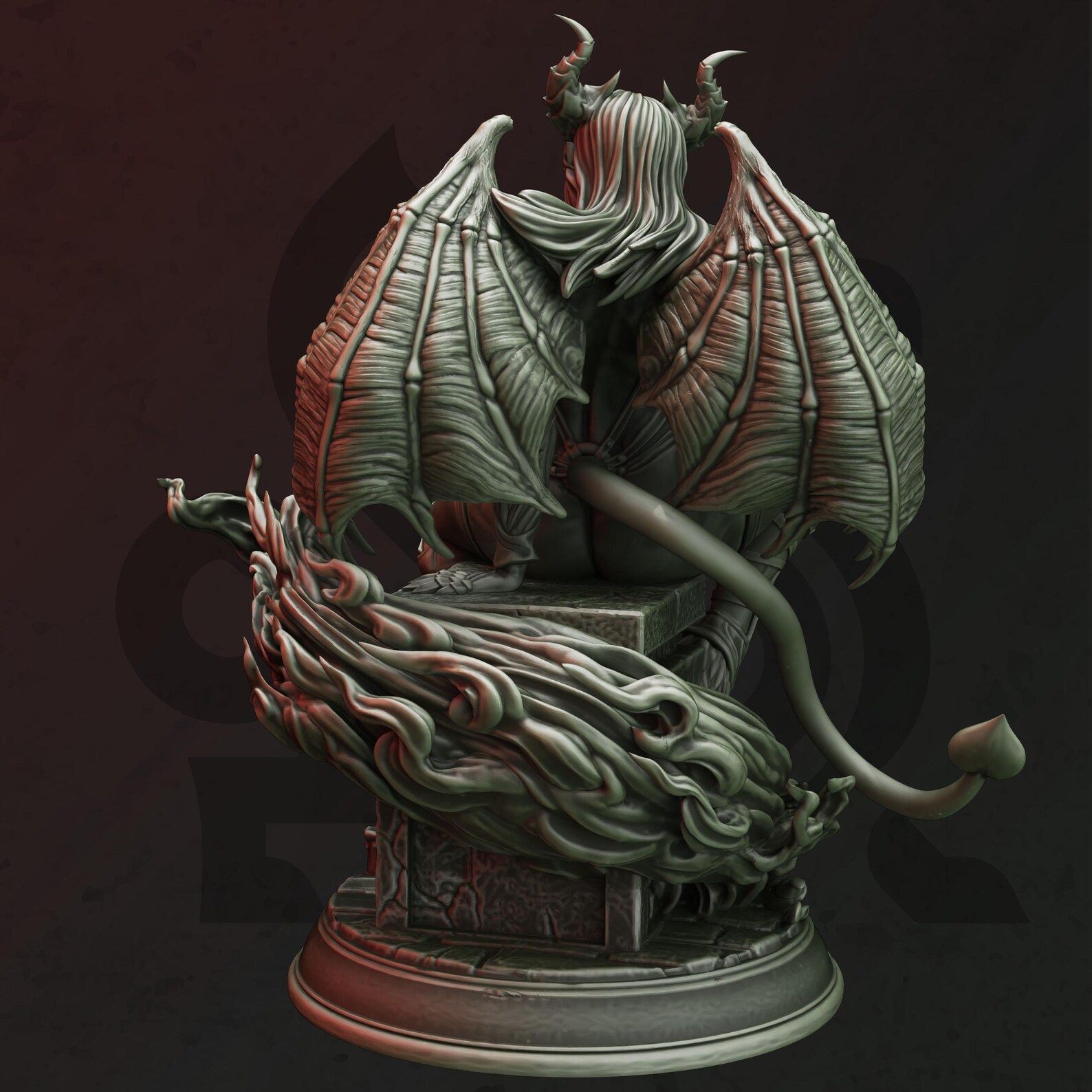 Vehryn Petrified Succubus Monster 32MM 75MM Dnd Figurine Dmstash - Etsy