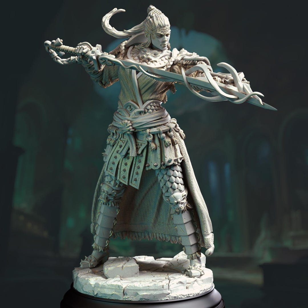 Beastfolk Fighter Swordmage Miniature Mini Dungeons and Dragons Mini ...