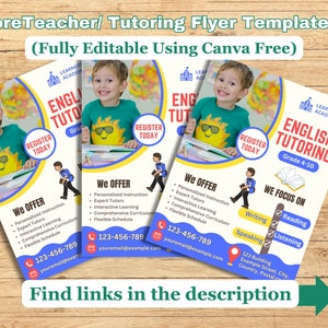 DIY Summer Tutoring Flyer Template, Canva Tutoring Flyer, Small ...