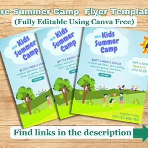 DIY Summer Camp Flyer Template, Kids Summer Fun Club Flyer, Summer ...
