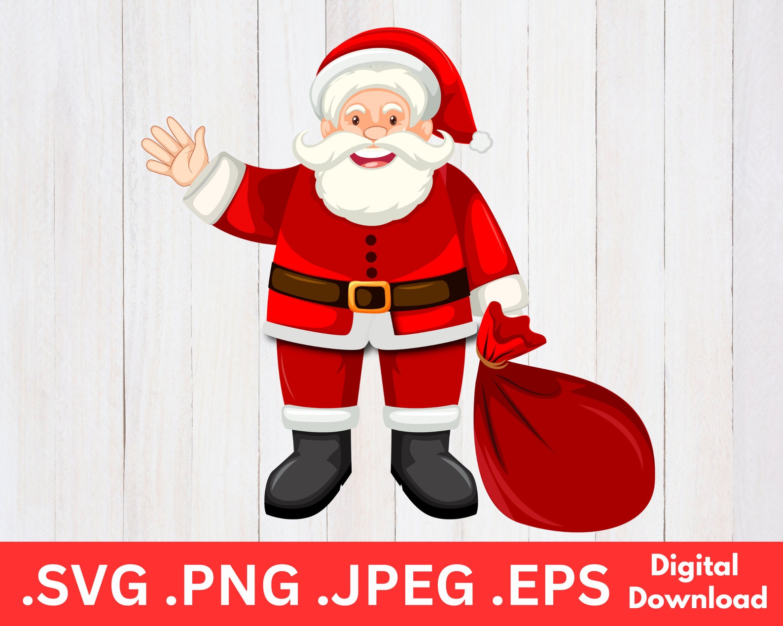 Santa Claus Clipart, Santa is Coming SVG, Christmas Clipart,santa Claus ...