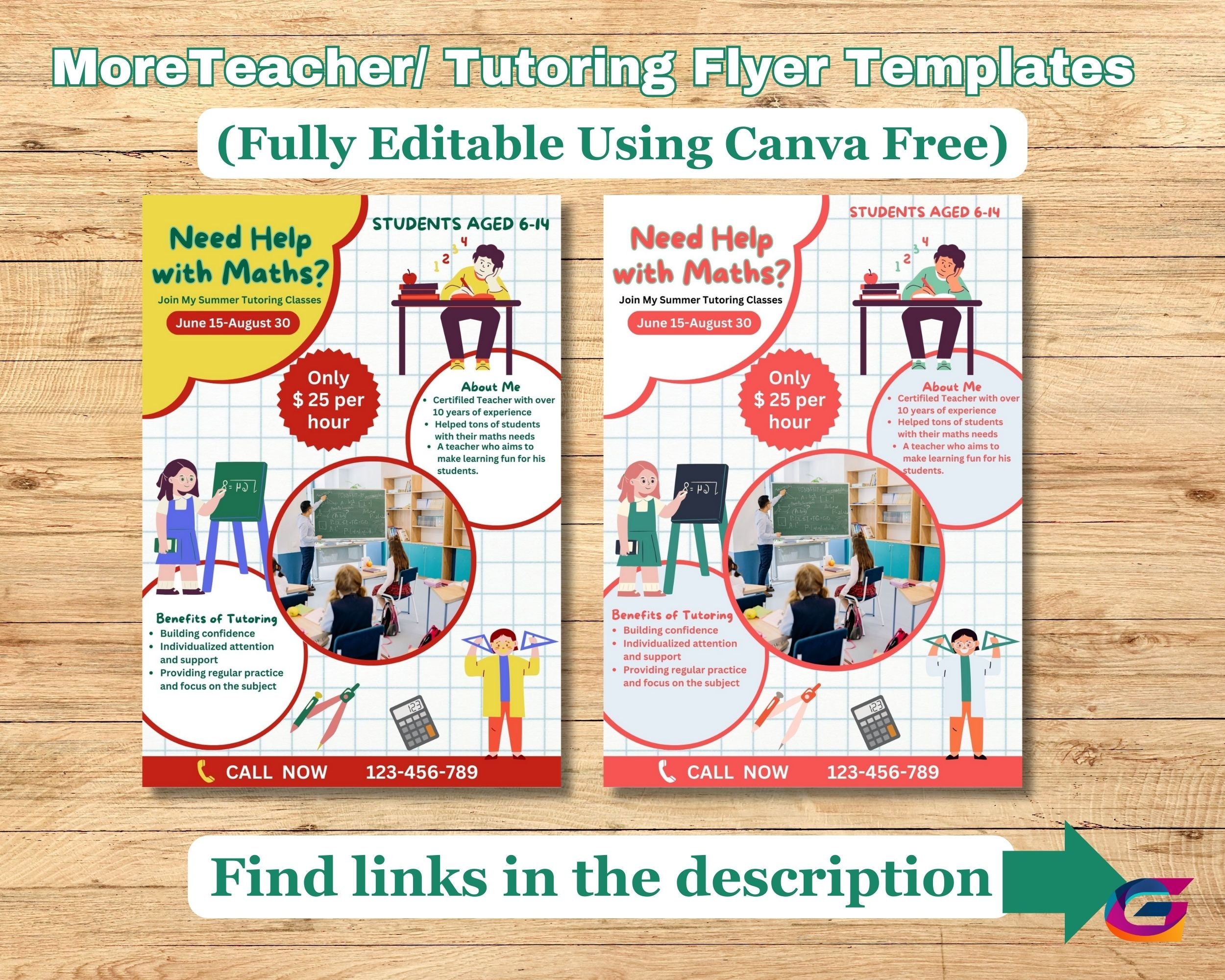 DIY Summer Tutoring Flyer Template, Canva Tutoring Flyer, Small ...