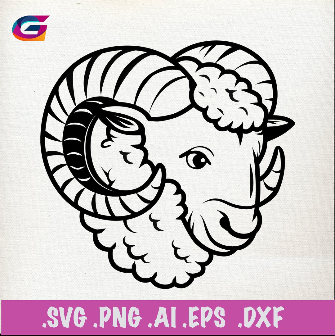 Ram SVG Ram Head SVG Ram Printable Clip Art Vector Ram Files Png Eps Ai ...