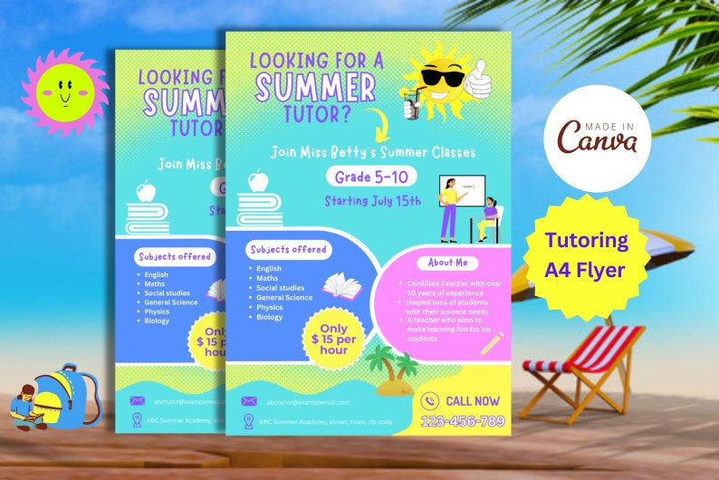 Tutoring Flyer Template, Canva Tutoring Flyer,home Tuition, Tutor ...