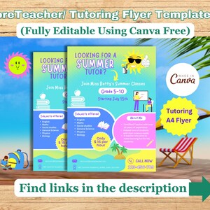 Tutor Flyer Template, Tutoring Flyer, English Tutor Flyer Canva ...