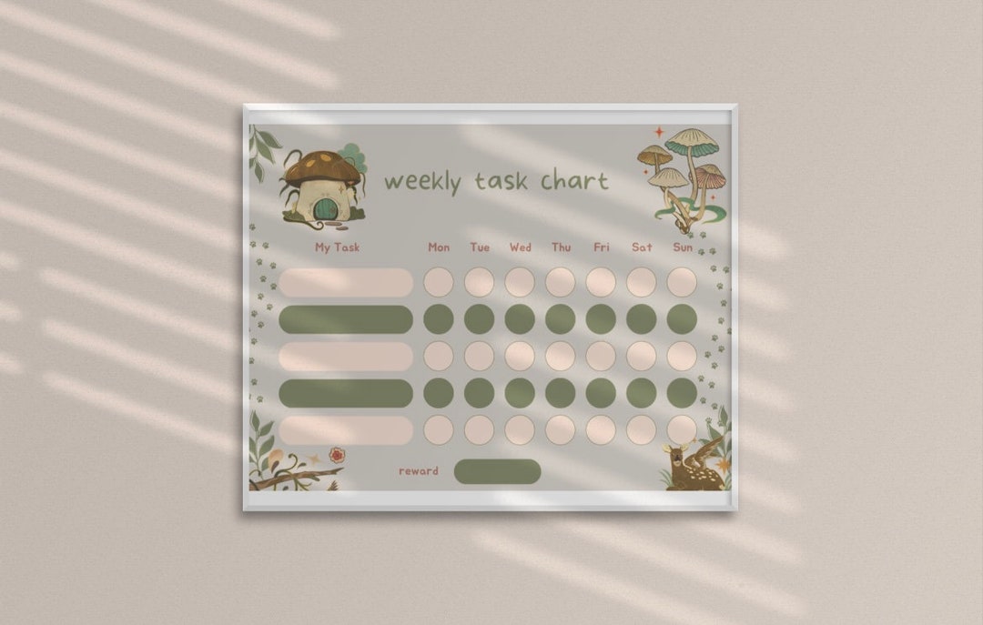 Kids Cottagecore Task Chart - Etsy