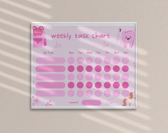 Daily Task Chart Children's Activity Chart Kids Wall - Etsy