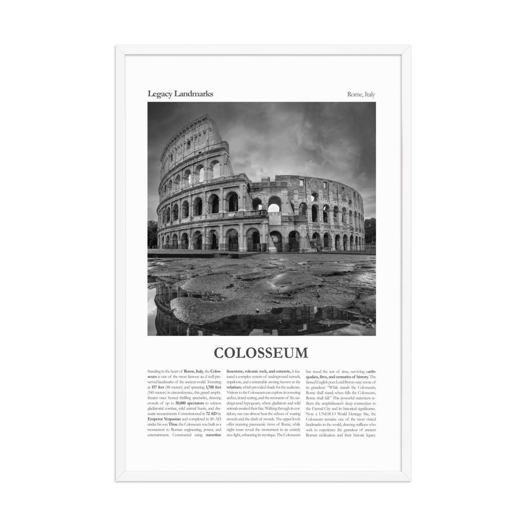 Personalized Colosseum Print: Framed Roman Amphitheater Poster for ...
