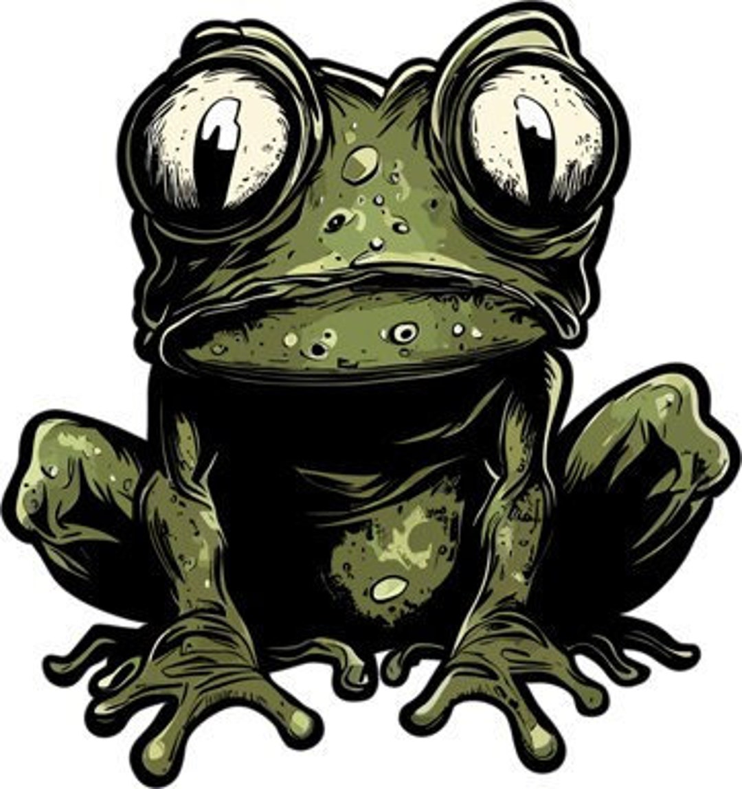 Frogs Creepy Cute for T-shirts, Stickers - Etsy