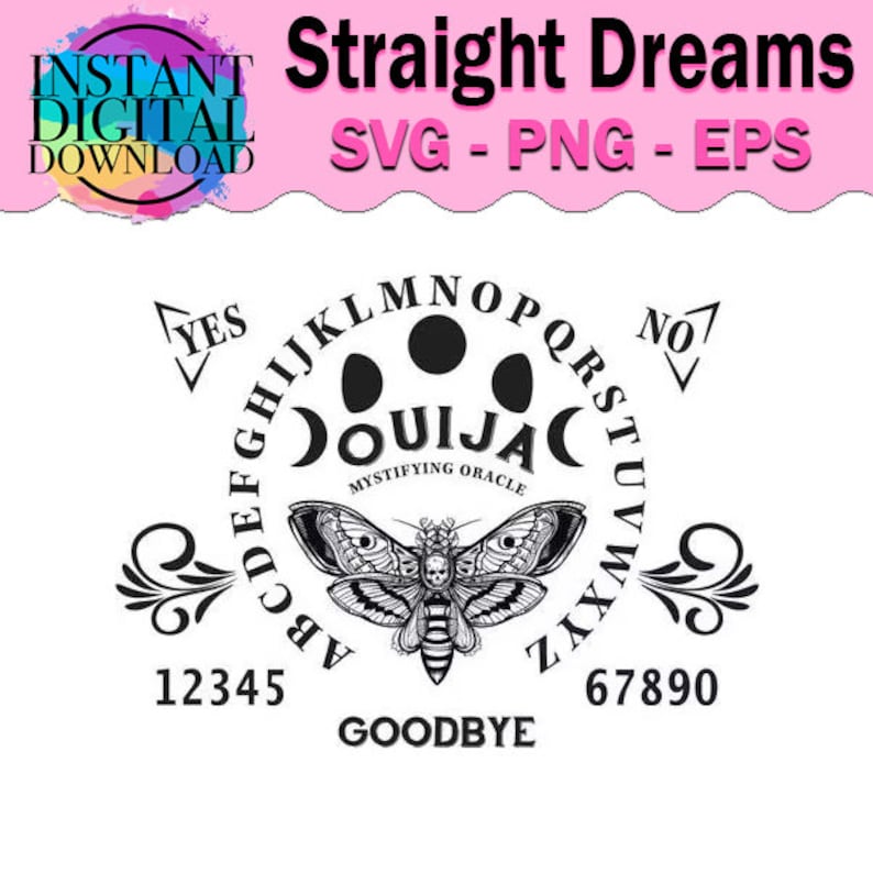 Spirit Board SVG Bundle, Ouija Style Board PNG EPS Files, Mystic ...