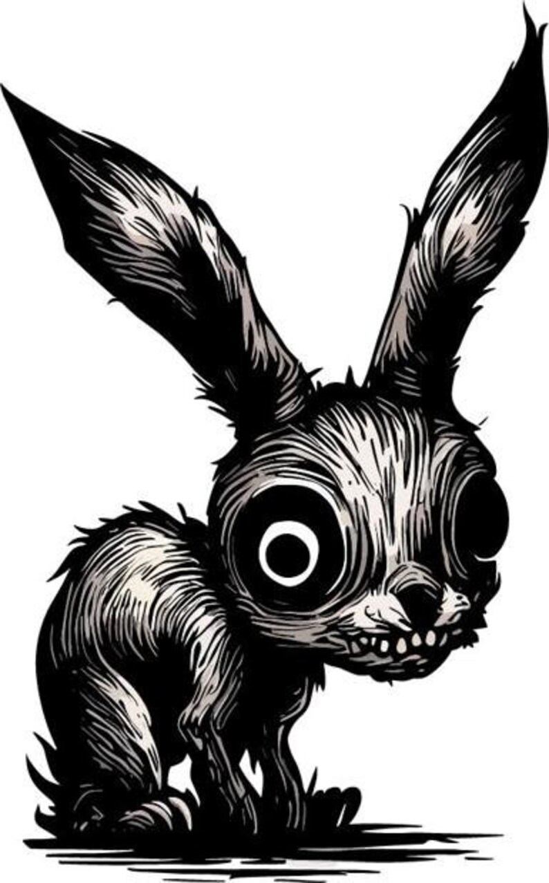 Creepy Rabbits T-shirts, Stickers, Sublimation - Etsy