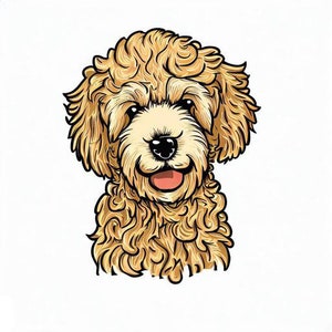 Golden Doodle Dog SVG Files - Etsy