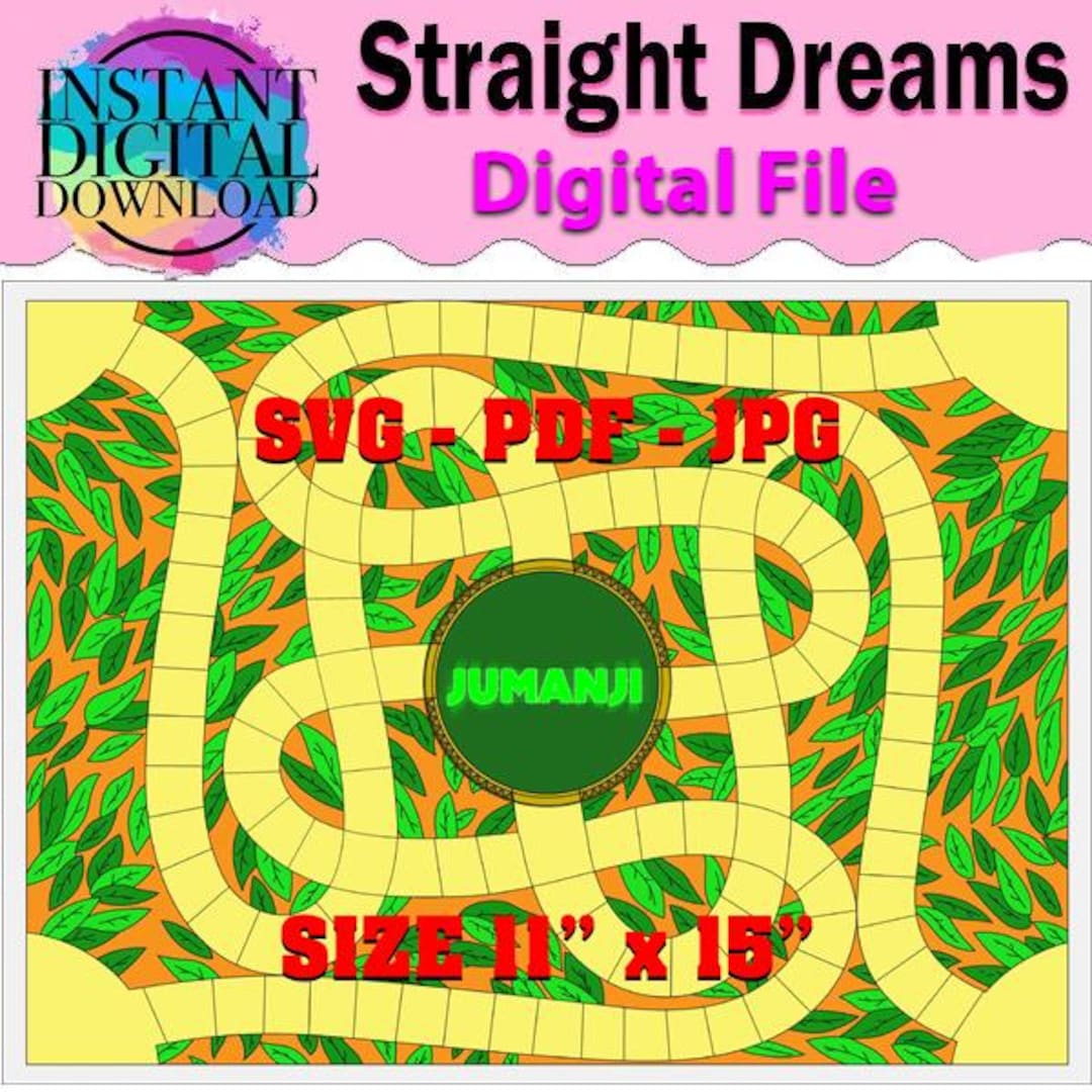 Printable Jumanji Board Game Digital File - SVG - PDF - JPG - Etsy